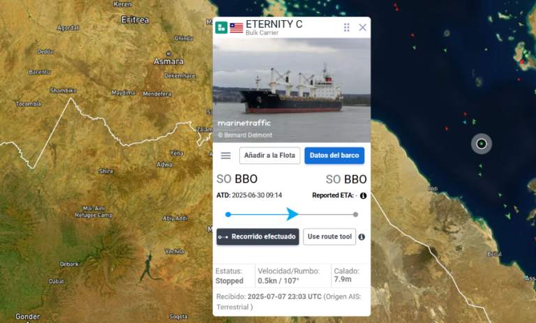 Barco de Ultramar cargado de soja fue atacado por terrorista en el Mar Rojo - SL24